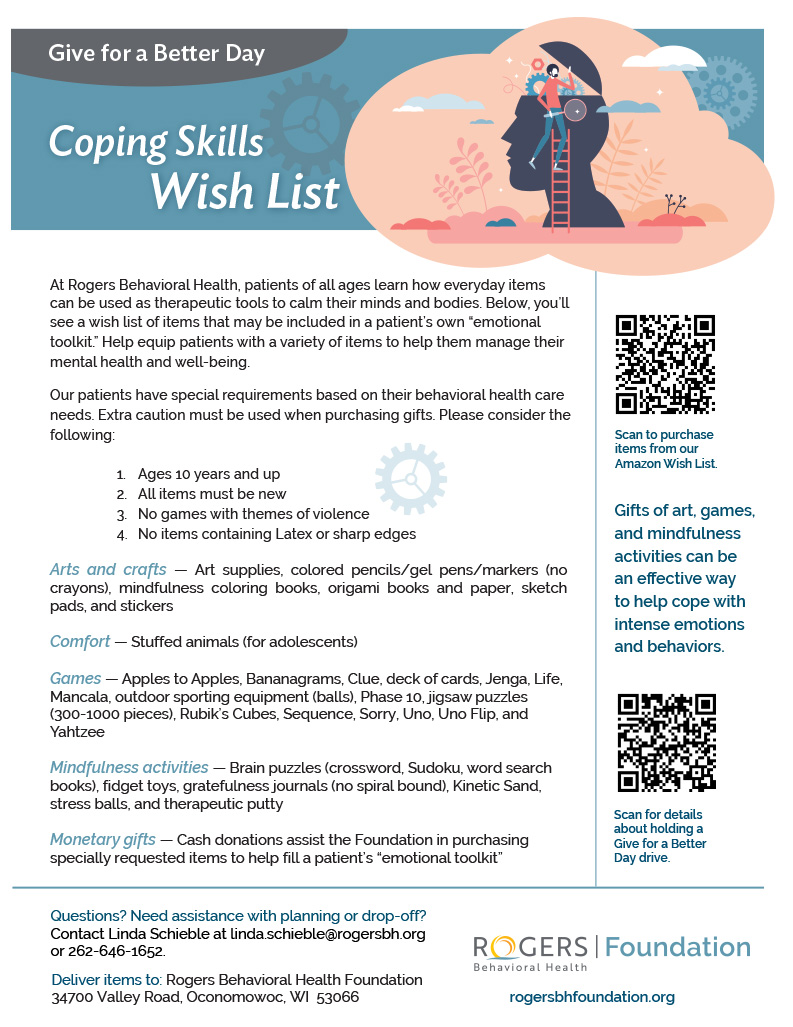 Coping Skills Drive - Rogers Behavioral Health Foundation